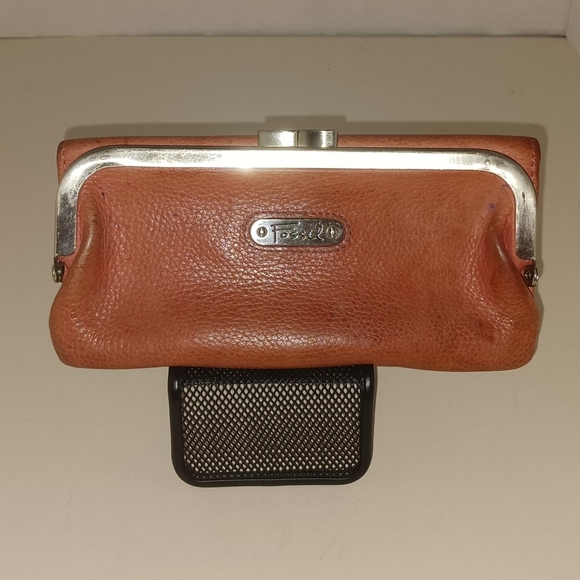 Fossil | Other | Fossil Olivia Leather Kiss Lock Frame Bifold Wallet ...